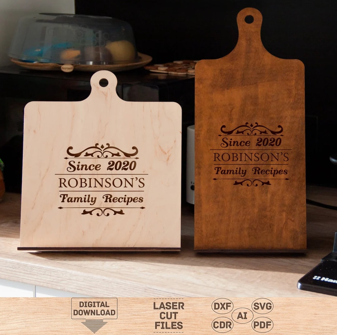 Cookbook Stand Svg, Cookbook Stand Dxf, Cookbook Holder Laser Svg ...