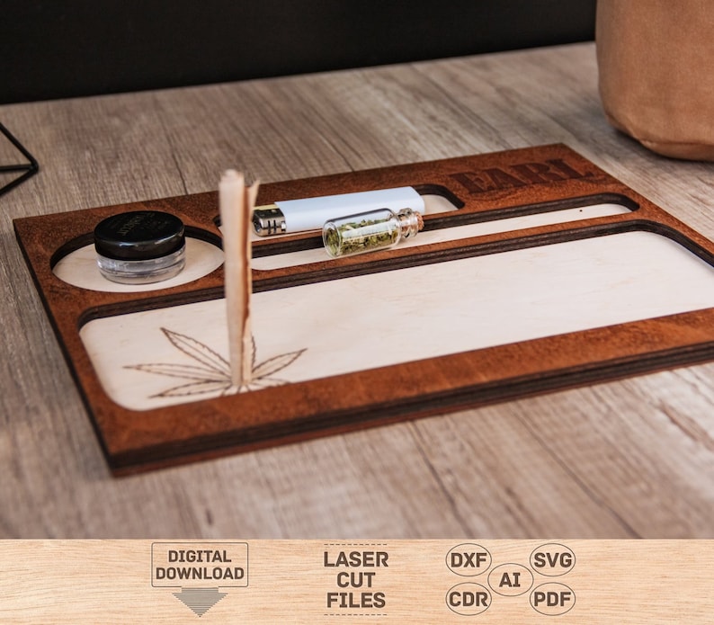 Rolling Tray Laser File,wood Blunt Rolling Tray Svg Laser Cut File ...