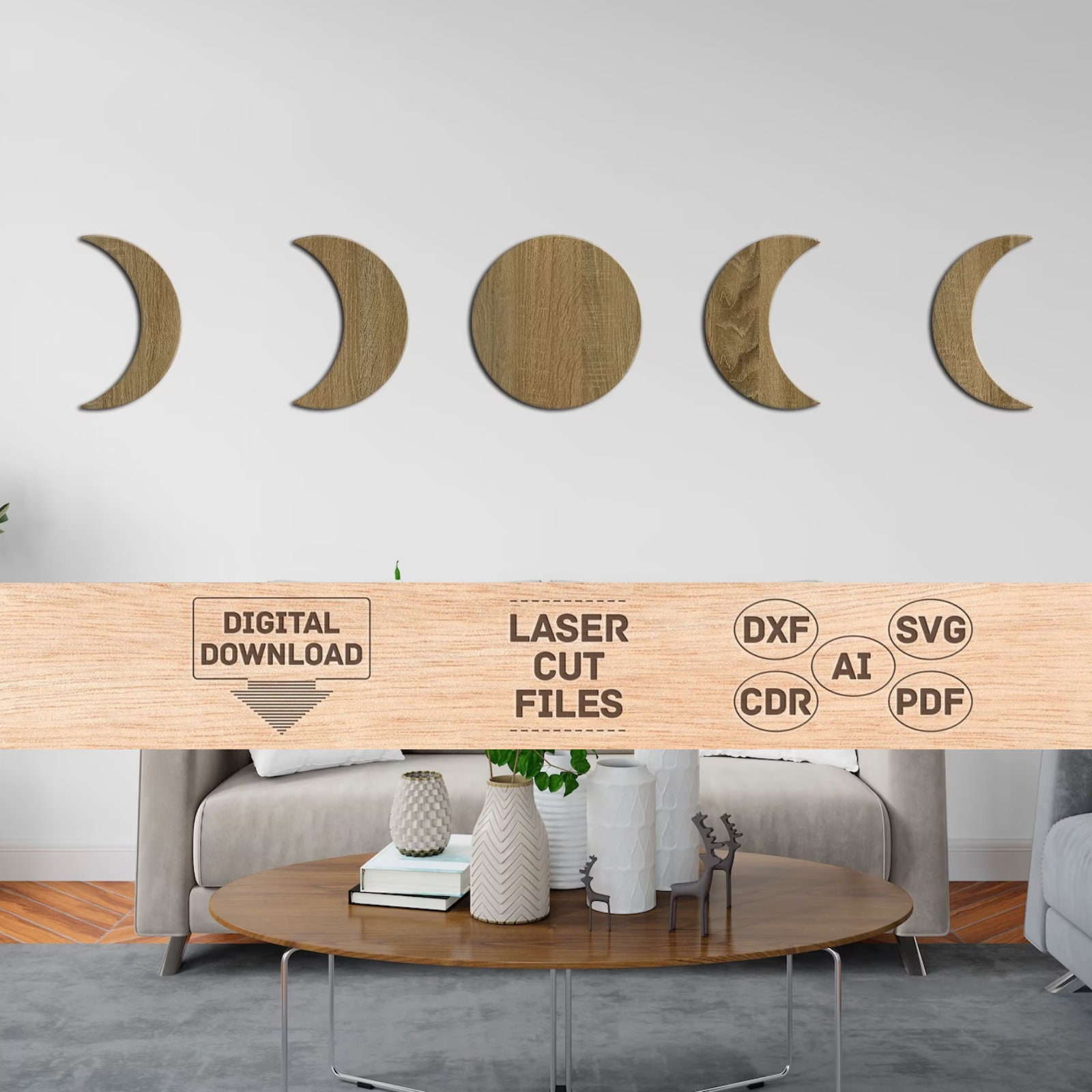 Moon Svg Moon Pdf Moon Dxf Moon Cdr Moon Ai Moon Phase - Etsy