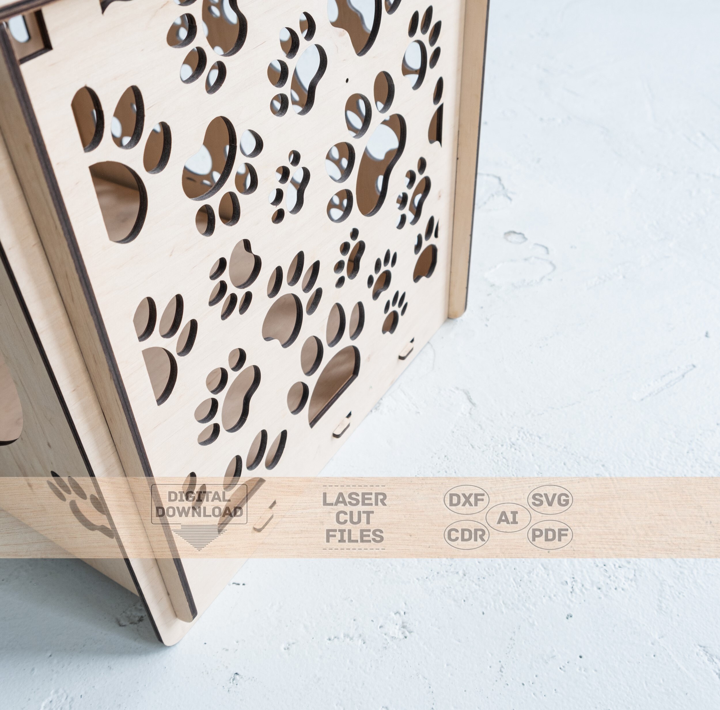 Cat House Svg, Cat House Laser Cut, Cat House Pdf, Cat House Pattern ...