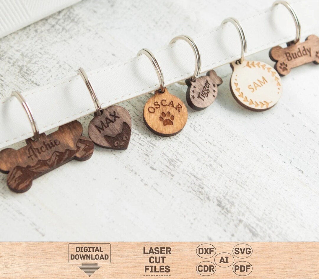 Dog Tags Svg, Dog Tags Pdf, Dog Tags Dxf, Pet Tags Svg, Pet Tags Pdf ...
