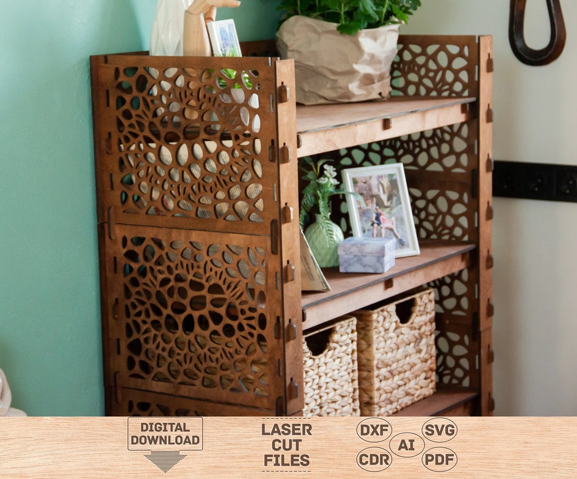 Display Shelf Svg Filebookshelf Wooden Svg Laser Cut - Etsy