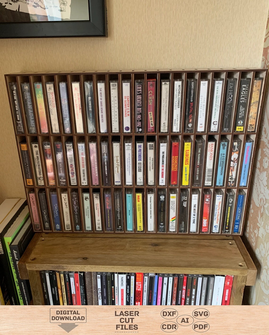 Cassette Tape Stand Pdf Cassette Box Pdf Cassette Storage - Etsy