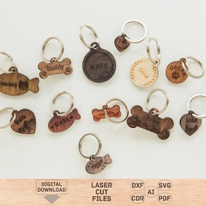 Dog Tags Svg, Dog Tags Pdf, Dog Tags Dxf, Pet Tags Svg, Pet Tags Pdf ...