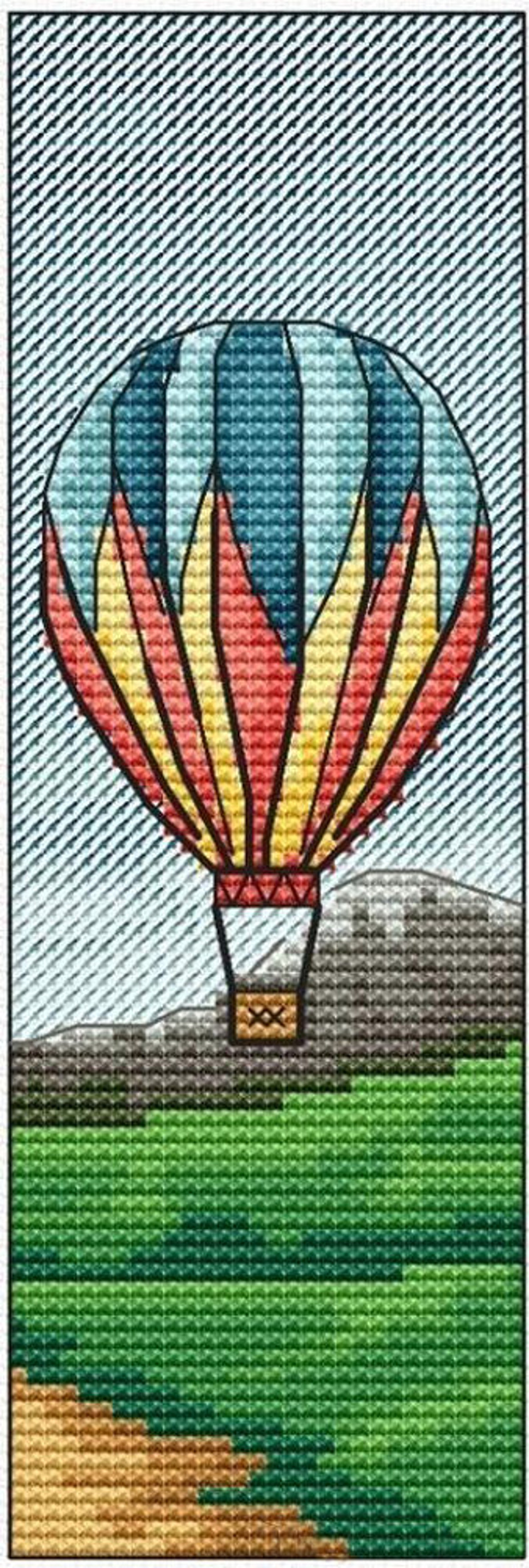 Balloon Cross Stitch Patternair Balloon Cross Stitch - Etsy