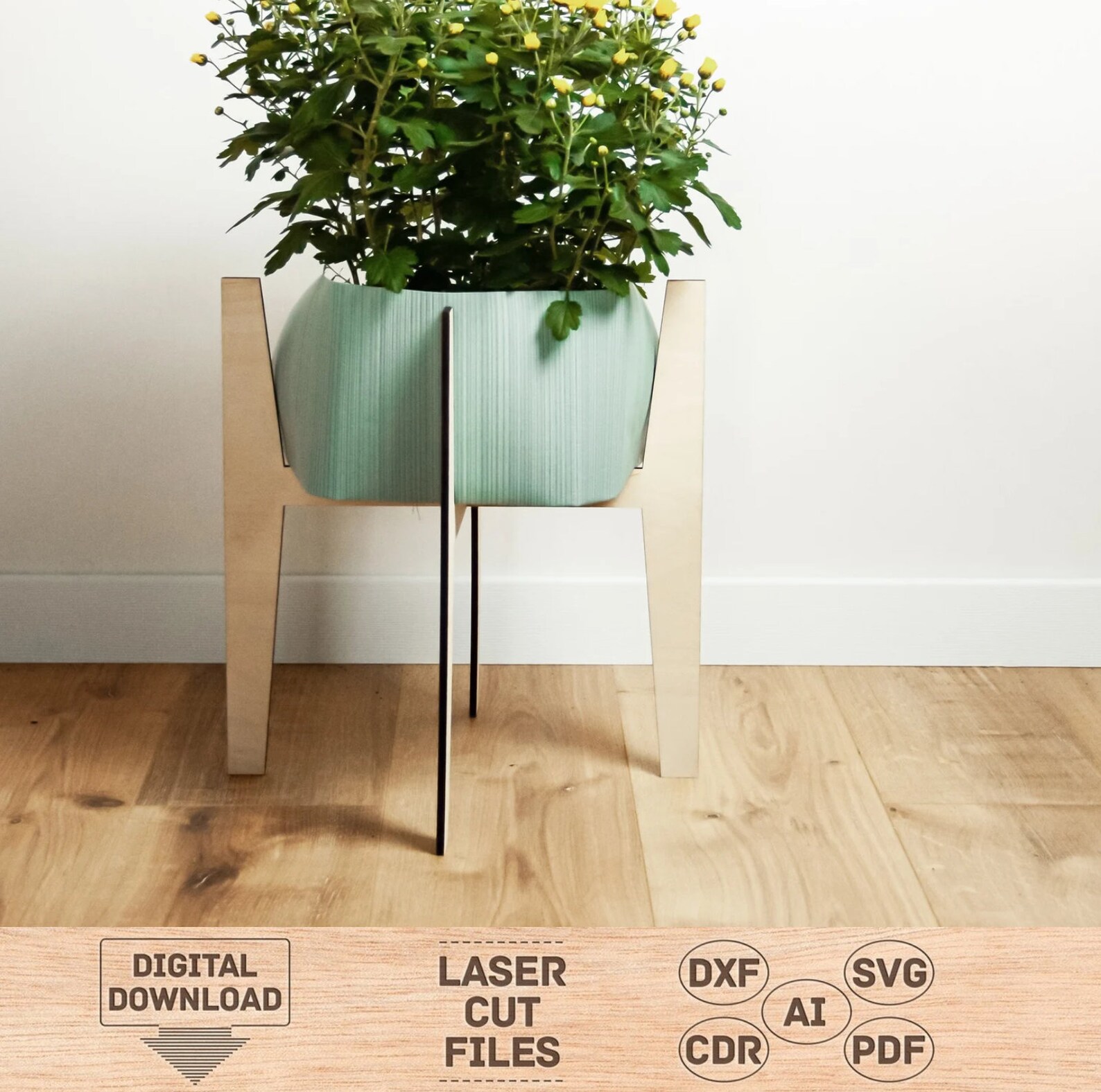 Plant Stand Svg Plant Stand Dxf Wood Plant Stand Indoor - Etsy