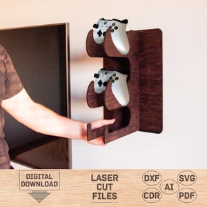 Controller Wall Mount Svg, Controller Wall Mount Pdf, Wall Gaming Stand ...