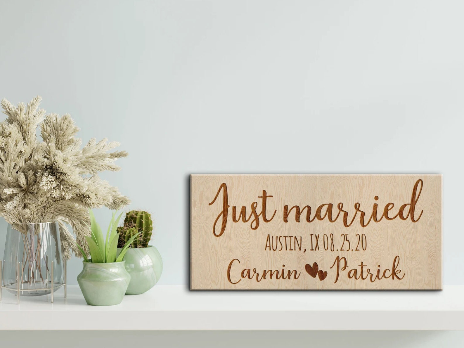 Just Married Laser Cut File Just Married Sign Wood Svg Just - Etsy