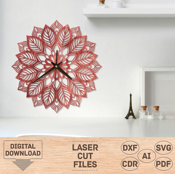 Wall Clock Pattern Svg Wall Clock Pattern Pdf Wall Clock - Etsy