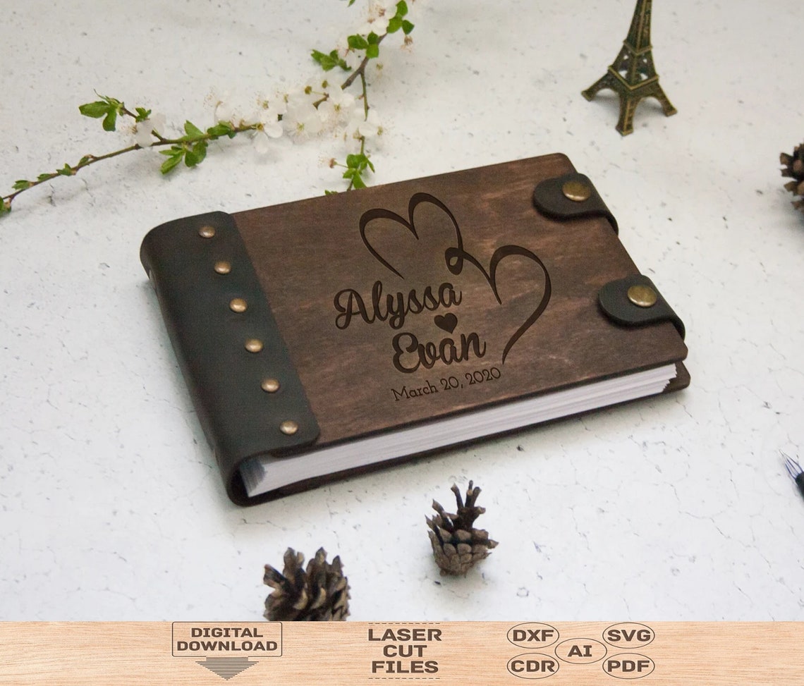 Guest Book Digital File Rustic Wedding Guest Book Svg - Etsy