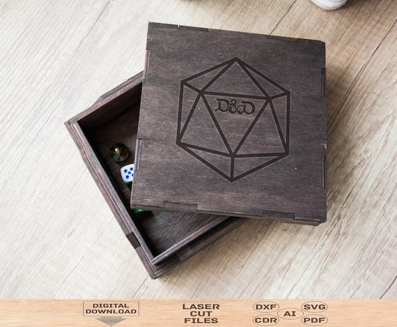 Dragons Dice Box Svg Laser Cut File Wood Dice Box Svg Laser - Etsy