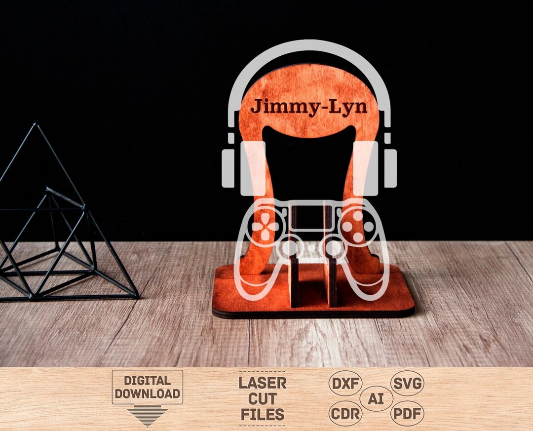 Headphone Holder Svg, Headphone Stand Svg, Video Game Stand Svg, Controller Stand Svg, Ear ...