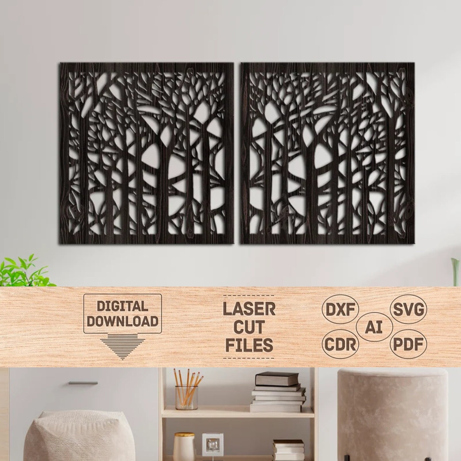 2 Panel Wall Art 2 Panel Wall Decor Bedroom Wall Art Svg - Etsy