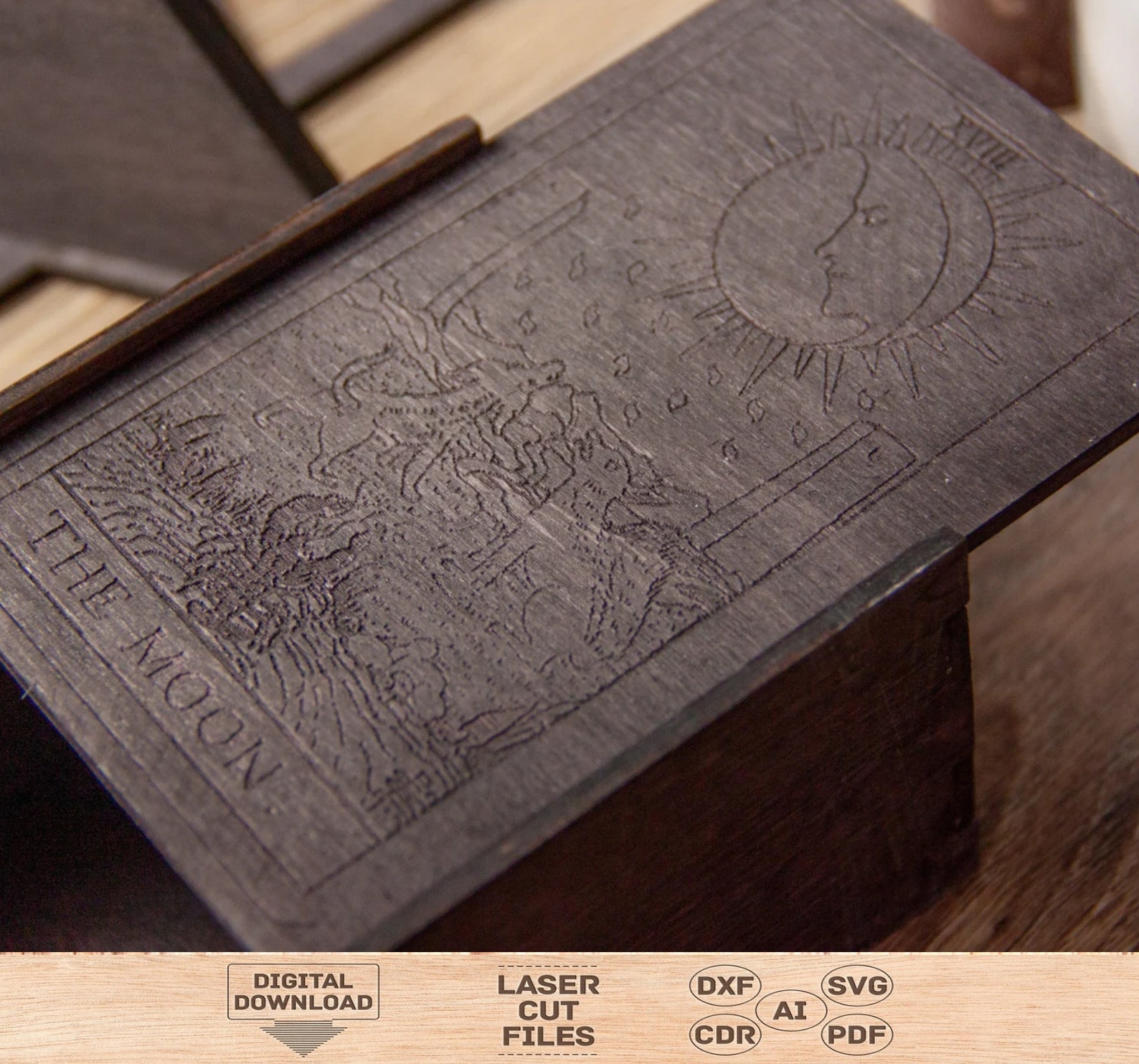Wooden Tarot Box Svg File Download, Tarot Box Svg, Tarot Box Laser File ...