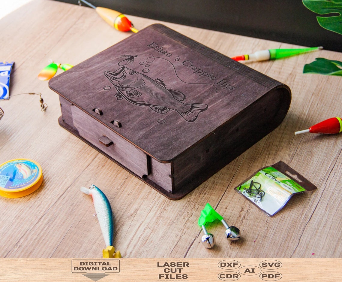 Fishing Gear Box Svg Tackle Box Svg Pdf Tackle Box Organizer - Etsy