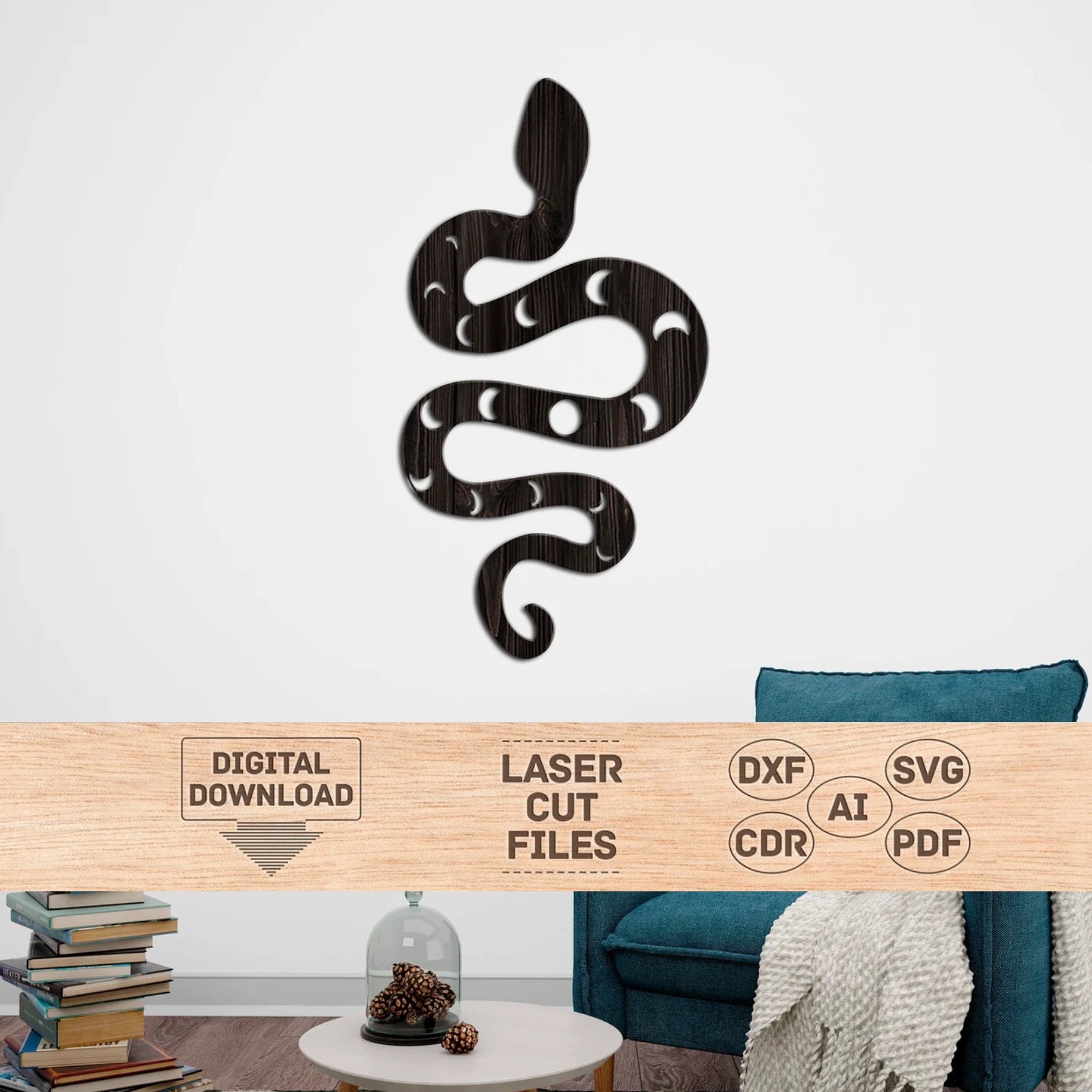 Snake Svg, Snake Dxf, Snake Ai, Snake Cdr, Snake Pdf, Snake Wall Art ...