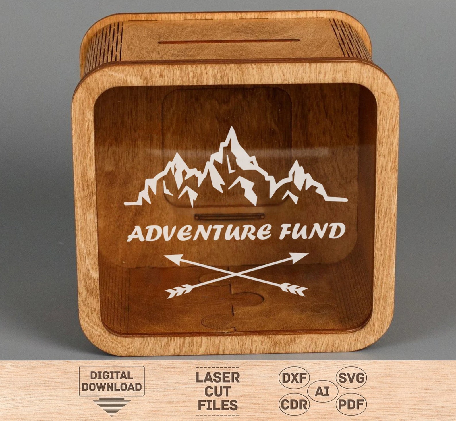 Wood Money Box Svg Money Box Svg Money Box Dxf Money Box - Etsy