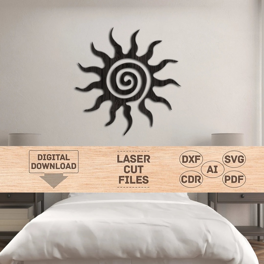 Sun Wall Art, Sun Wall Decor, Sun Svg, Sun Pdf, Sun Dxf, Sun Cdr, Sun ...