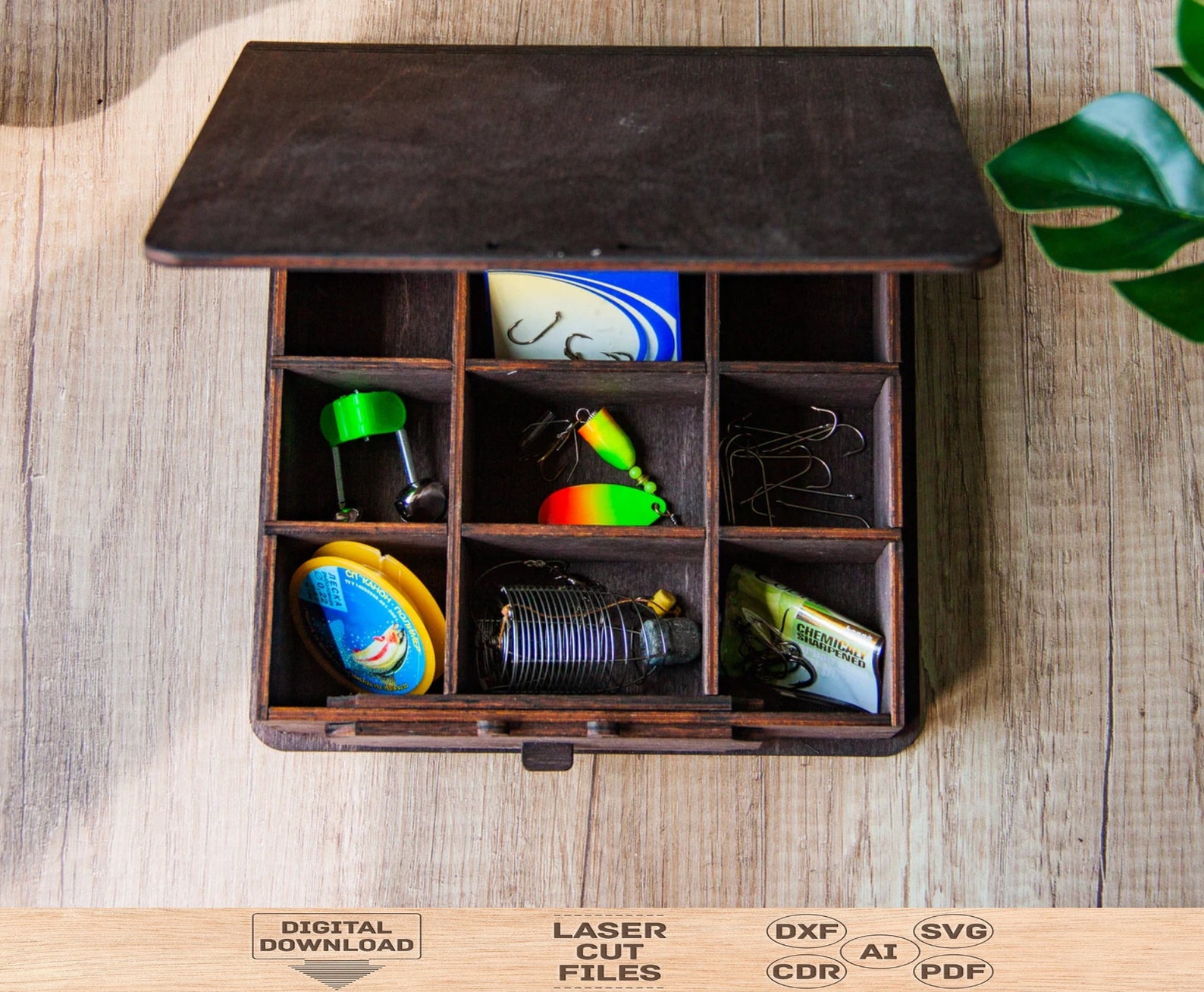 Fishing Gear Box Svg Tackle Box Svg Pdf Tackle Box Organizer - Etsy