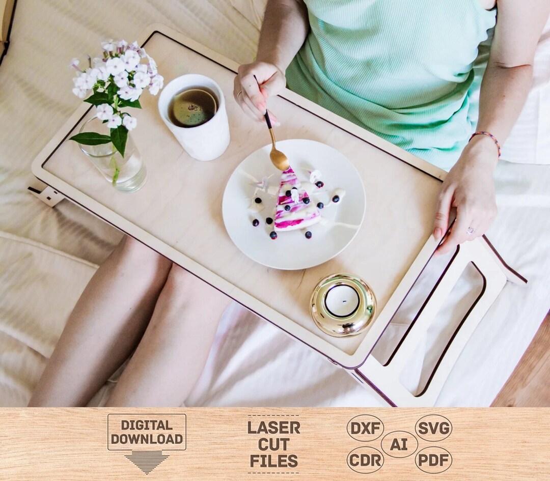 Serving Tray With Legs Svg, Bed Tray Table Svg Laser Cut File ...