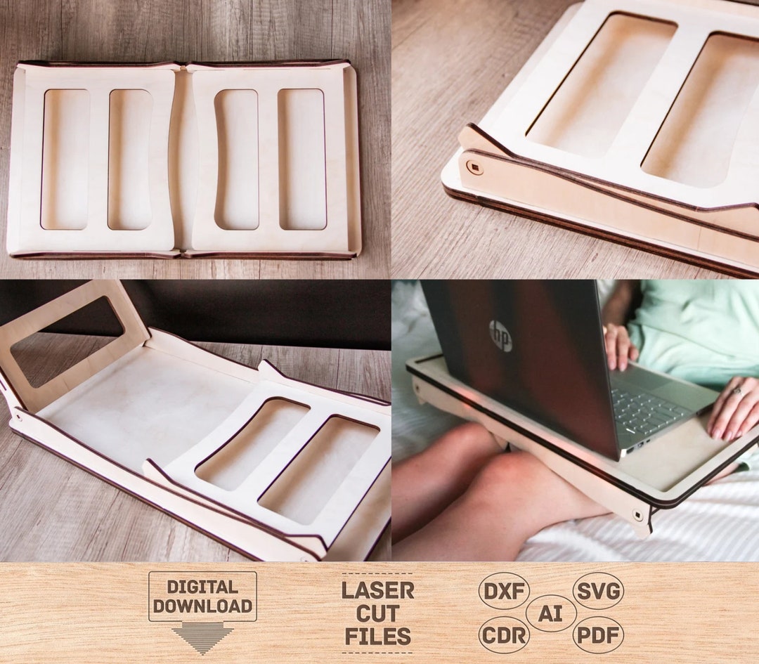 Folding Tray Svg, Folding Tray Laser Cut, Bed Tray Laser Cut, Breakfast ...