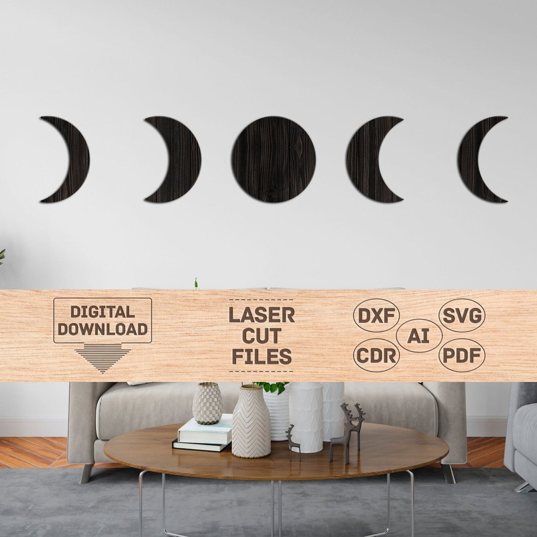 Moon Svg, Moon Pdf, Moon Dxf, Moon Cdr, Moon Ai, Moon Phase Svg, Moon ...