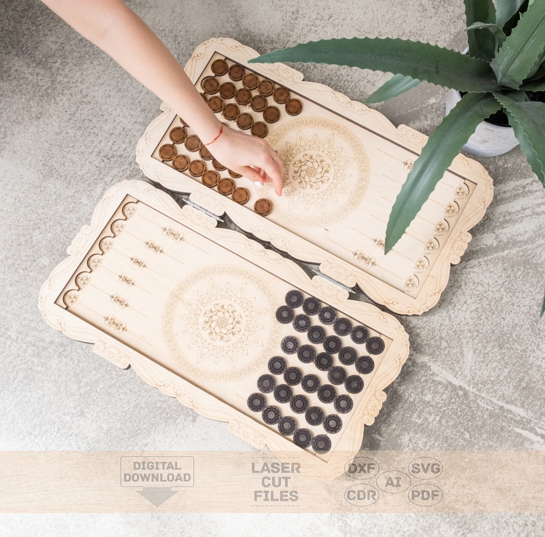 Backgammon Board Svg, Backgammon Board Laser Cut, Backgammon Board ...
