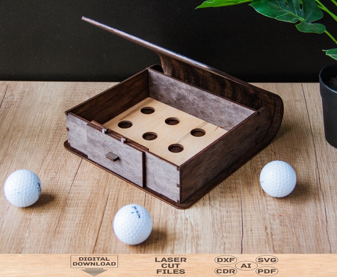 Golf Ball Holder Svg, Golf Ball Box Svg, Wood Golf Ball Box Svg, Golf ...