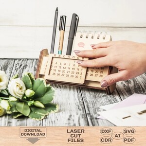 Wooden Calendar Svg , Wooden Calendar Svg Laser Cut File, Wooden ...