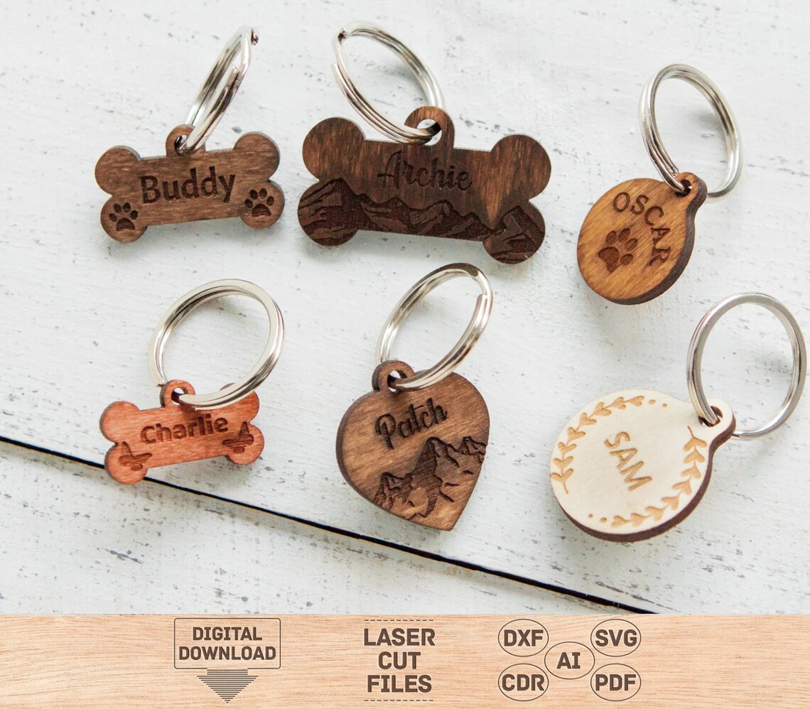 Dog Tags Svg, Dog Tags Pdf, Dog Tags Dxf, Dog Id Tag Svg, Dog Id Tag ...