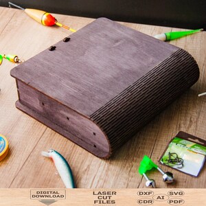 Fishing Gear Box Svg, Tackle Box Svg Pdf, Tackle Box Organizer Dxf, Jig ...