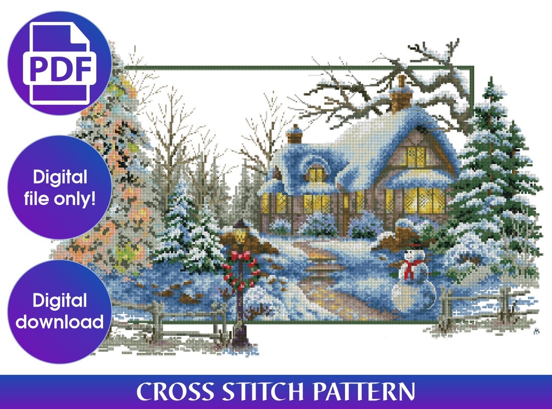 Winter Cross Stitch Patterns Pdf,winter Pdf,instant Download Pdf ...