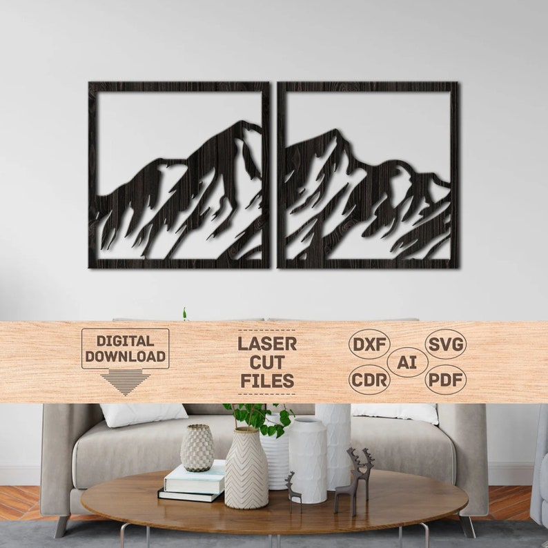 Mountain Svg Mountain Pdf Mountain Dxf Mountain Cdr - Etsy