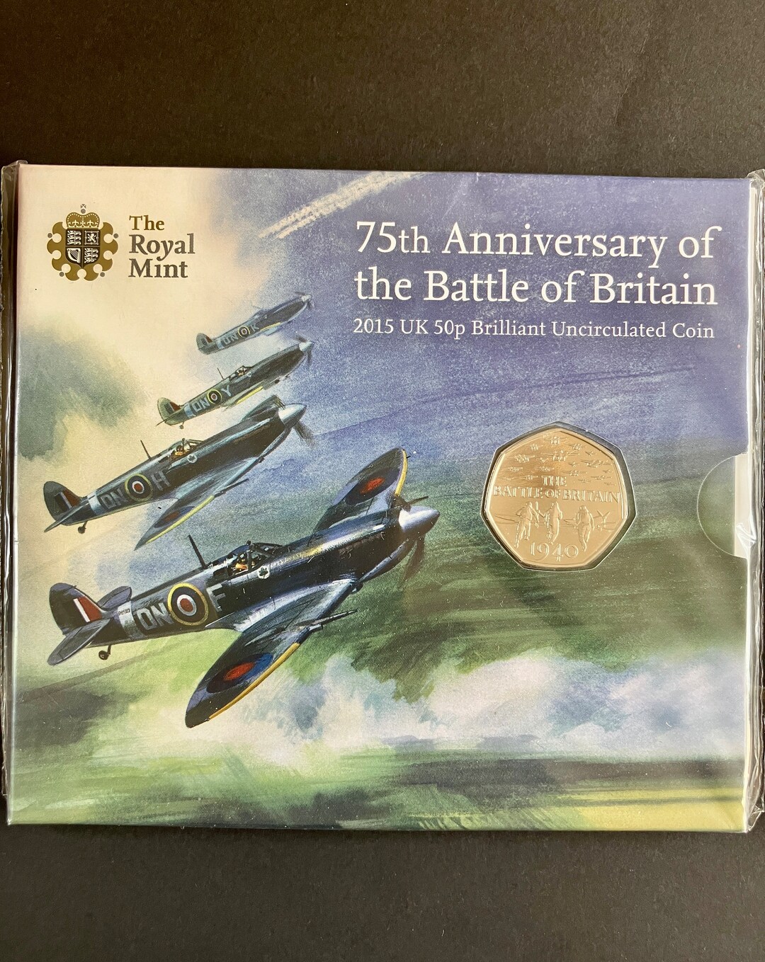 50p Collectible Coin, 75th Anniversary of the Battle of Britain ...
