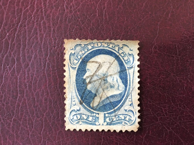 Antique Ben Franklin 1 cent Stamp 1881/2 World Postage | Etsy