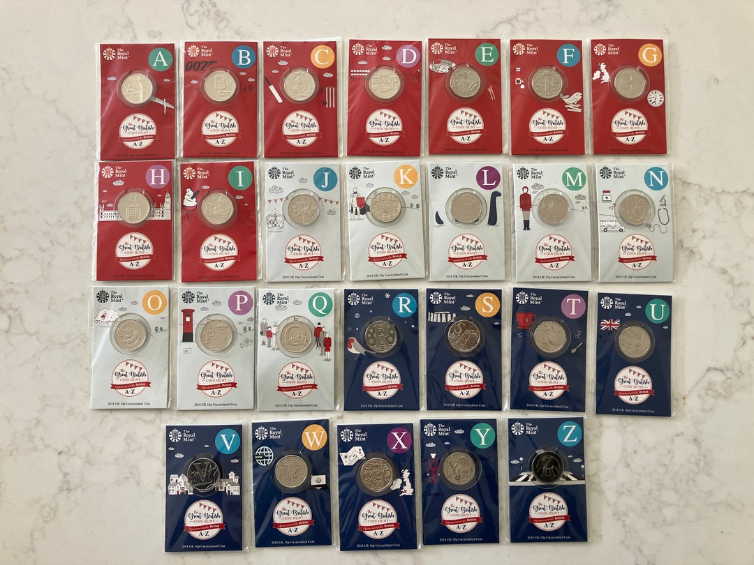 A to Z Alphabet 10p Coins, Complete Set Royal Mint Collection, Unopened ...