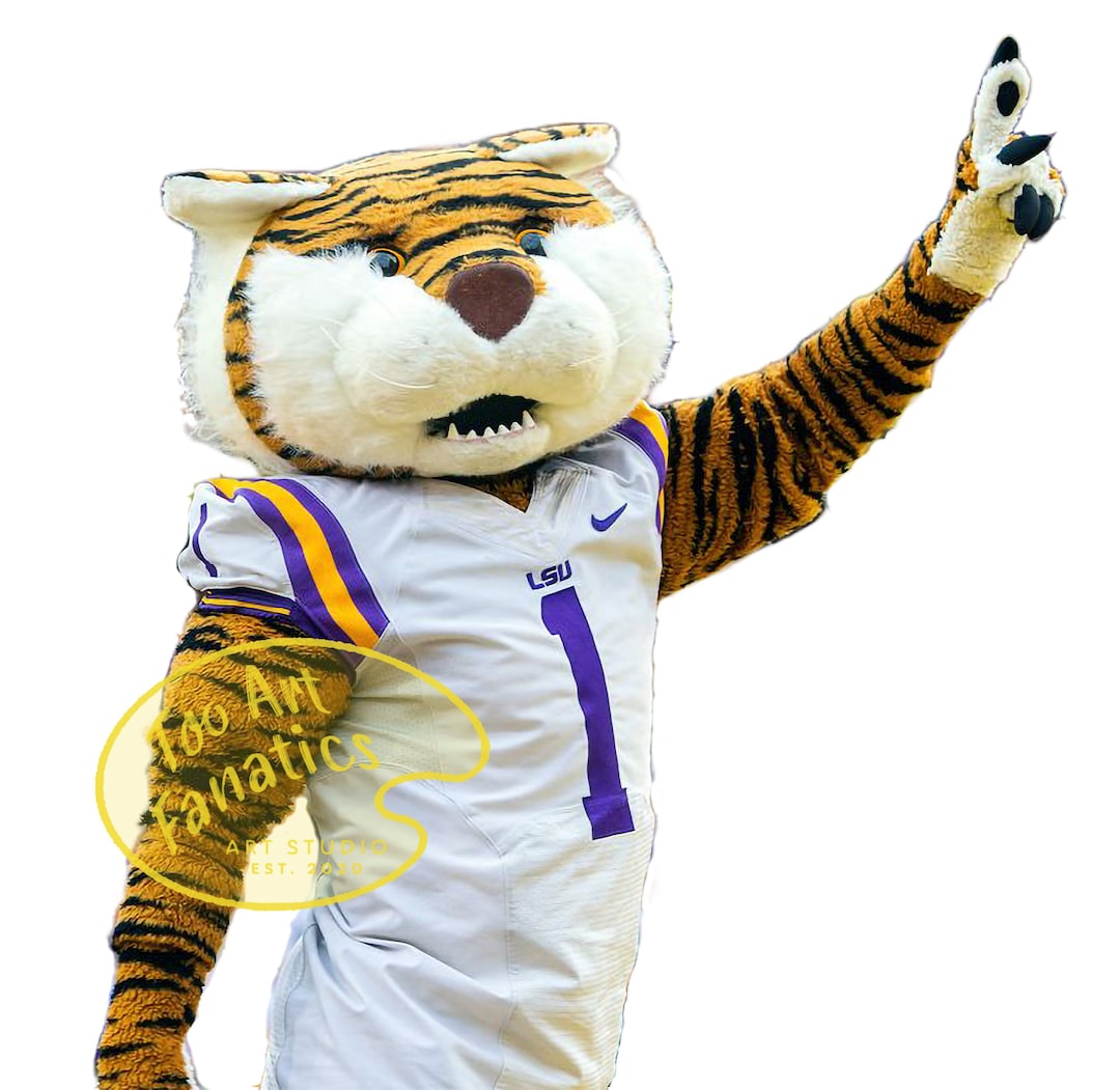 LSU Mike the Tiger SVG: 'number 1' Lsu Png and Lsu - Etsy