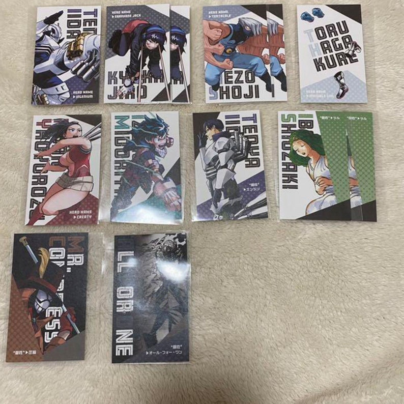 BNHA Trading Cards/mha Exhibition Cards/my Hero Academia Hero | Etsy