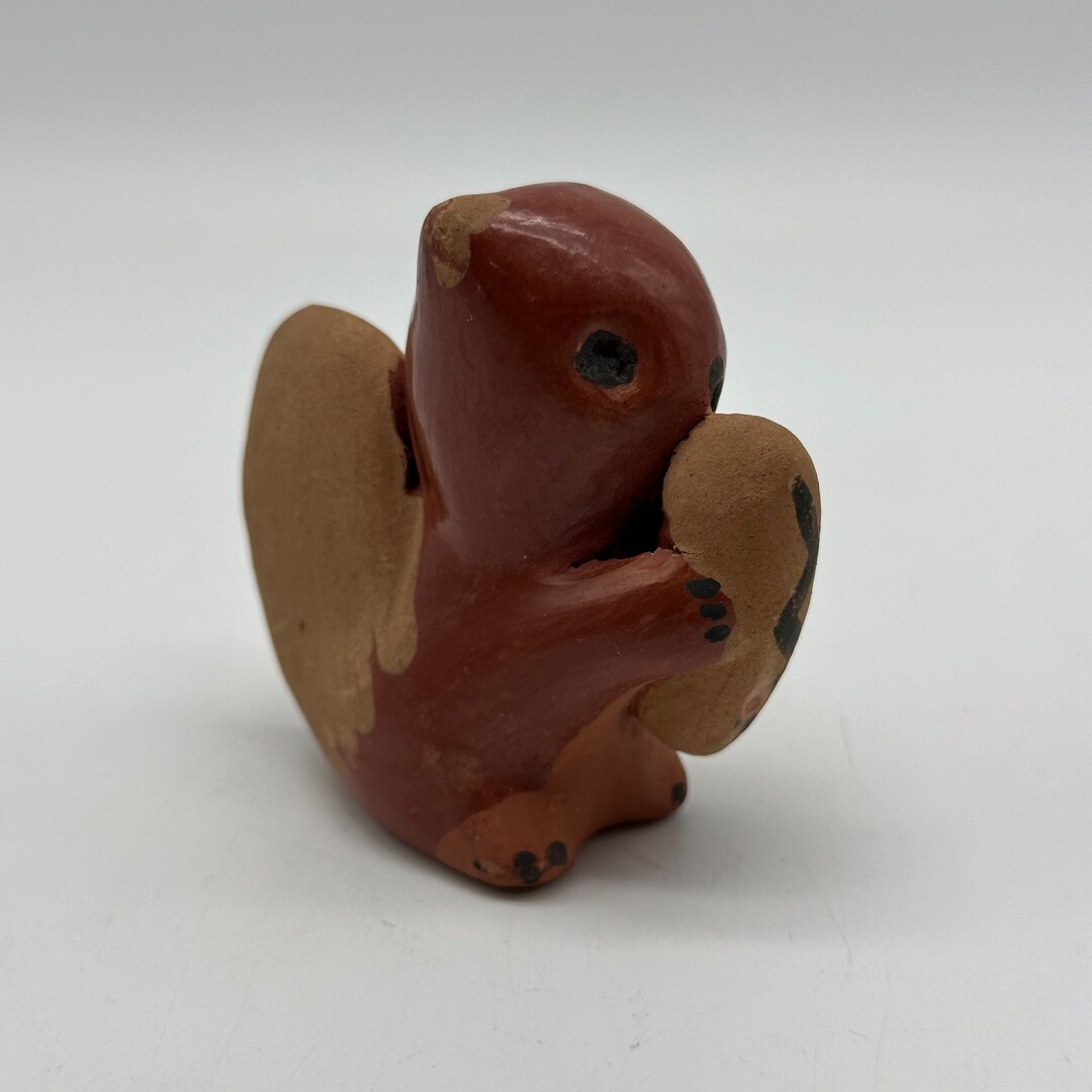 Signed Merton Sisneros Santa Clara Pueblo Polished Squirrel Pottery ...