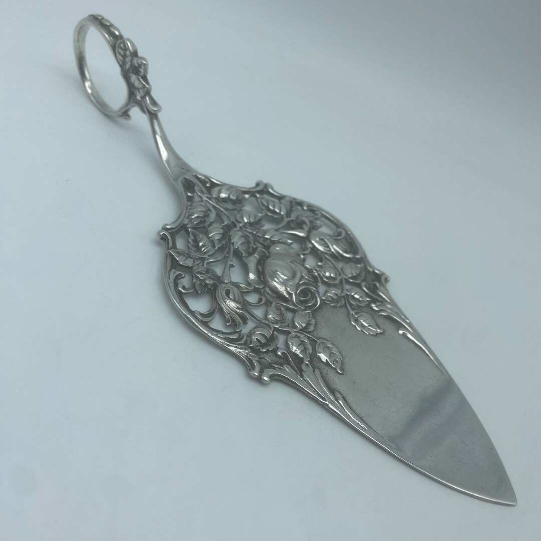 Solid Silver Pie / Cake Serving Tool / Antique Serveware / 800 Silver ...