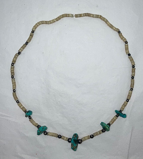 Native American Handmade Heishi Necklace With 5 Natur… - Gem