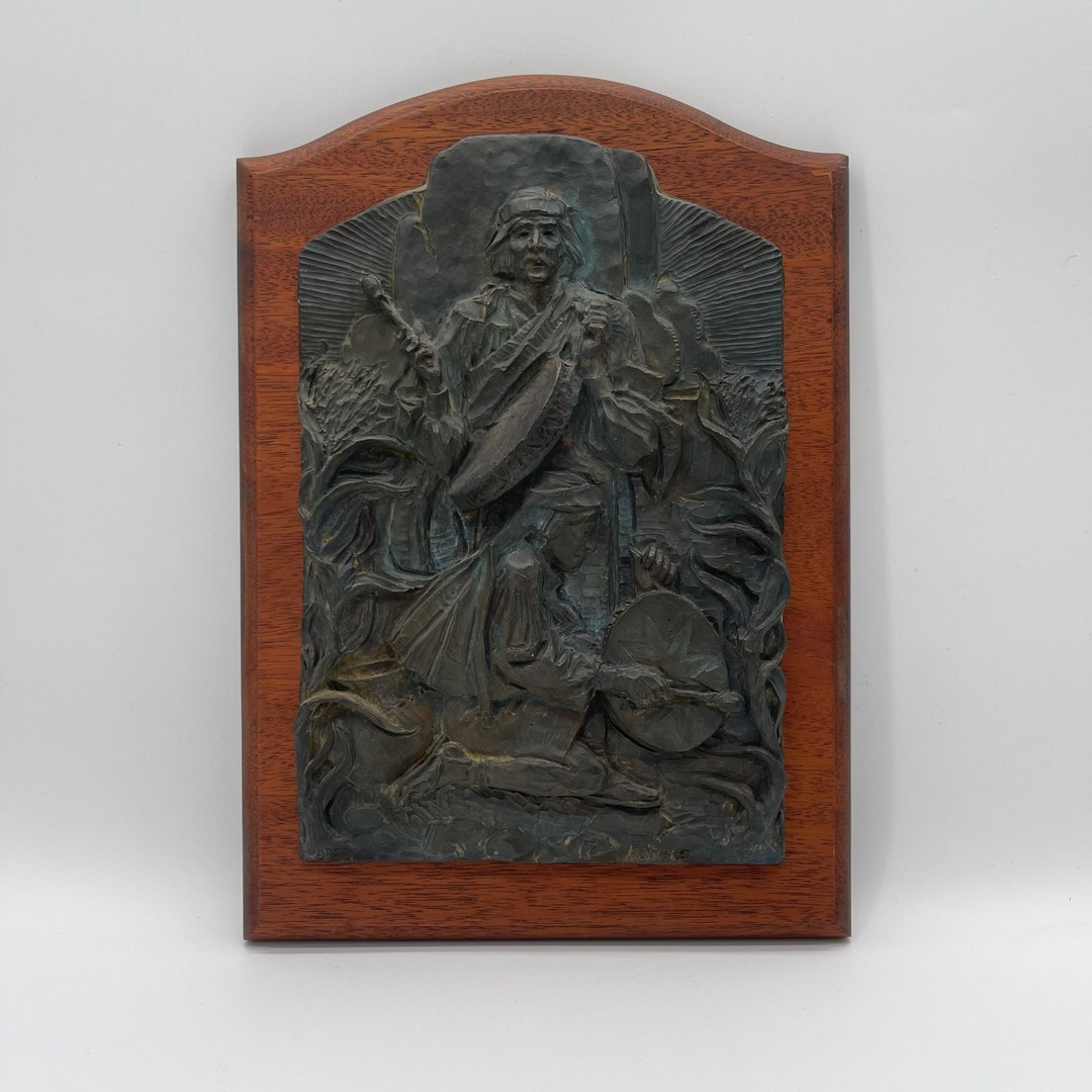 Russell Bowers Bronze Relief Plaque / Vintage 1990s / Bronze and Wood ...