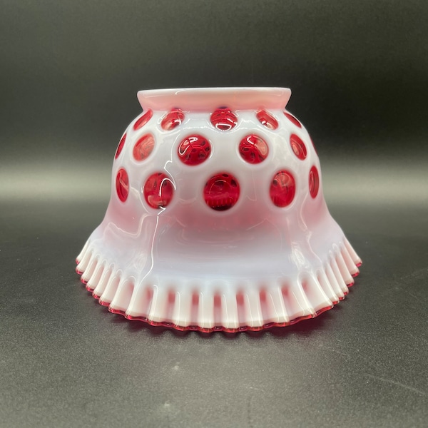 Fenton Cranberry Coin Fenton Lamp - Etsy