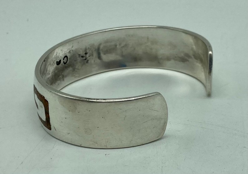 Carl Begay Signed Navajo Handmade Sterling Silver Cuff Bracelet With ...