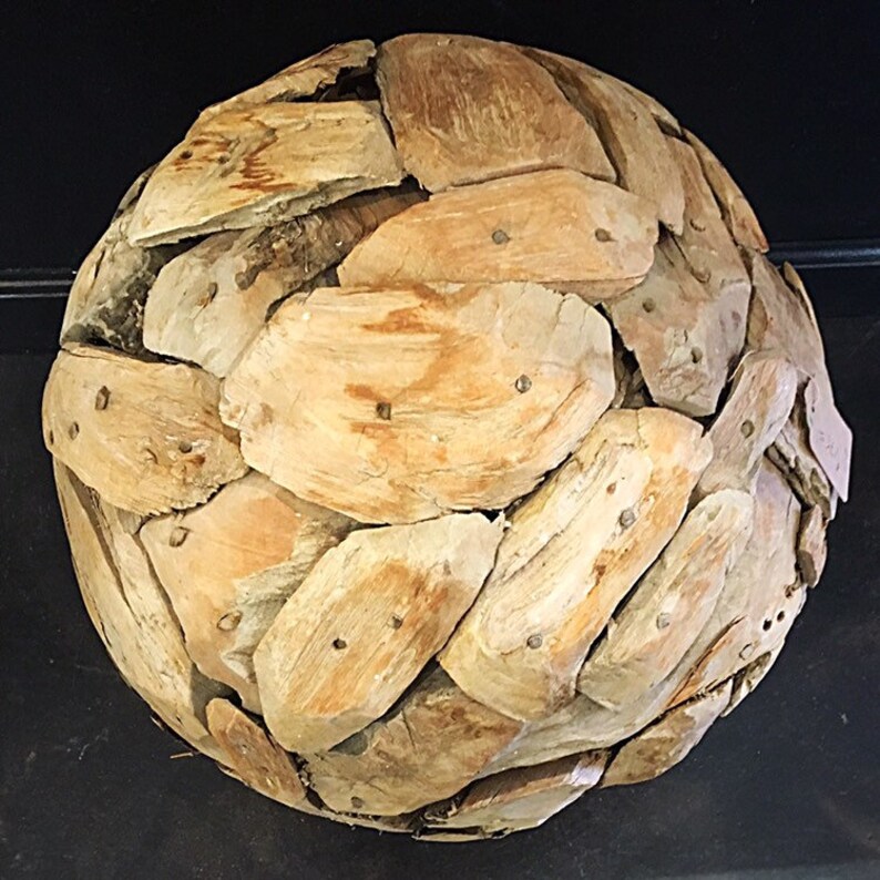 Rustic Wooden Sphere 99 the Shops in Uptown - Etsy