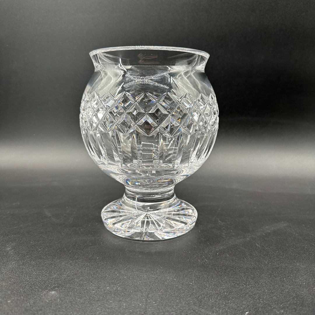Waterford Crystal Comeragh Pattern Footed Vase / Vintage Cut Crystal ...