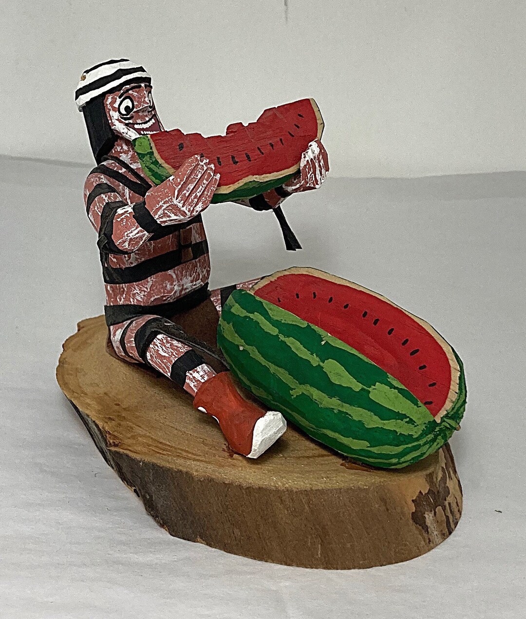 Hand Carved and Hand Painted Koshare Hopi Clown Kachina / Artist Signed ...