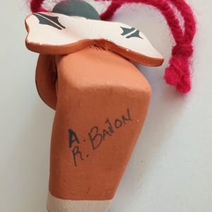 Miniature Native American Pueblo Pottery Figural Ornament by Angel and ...