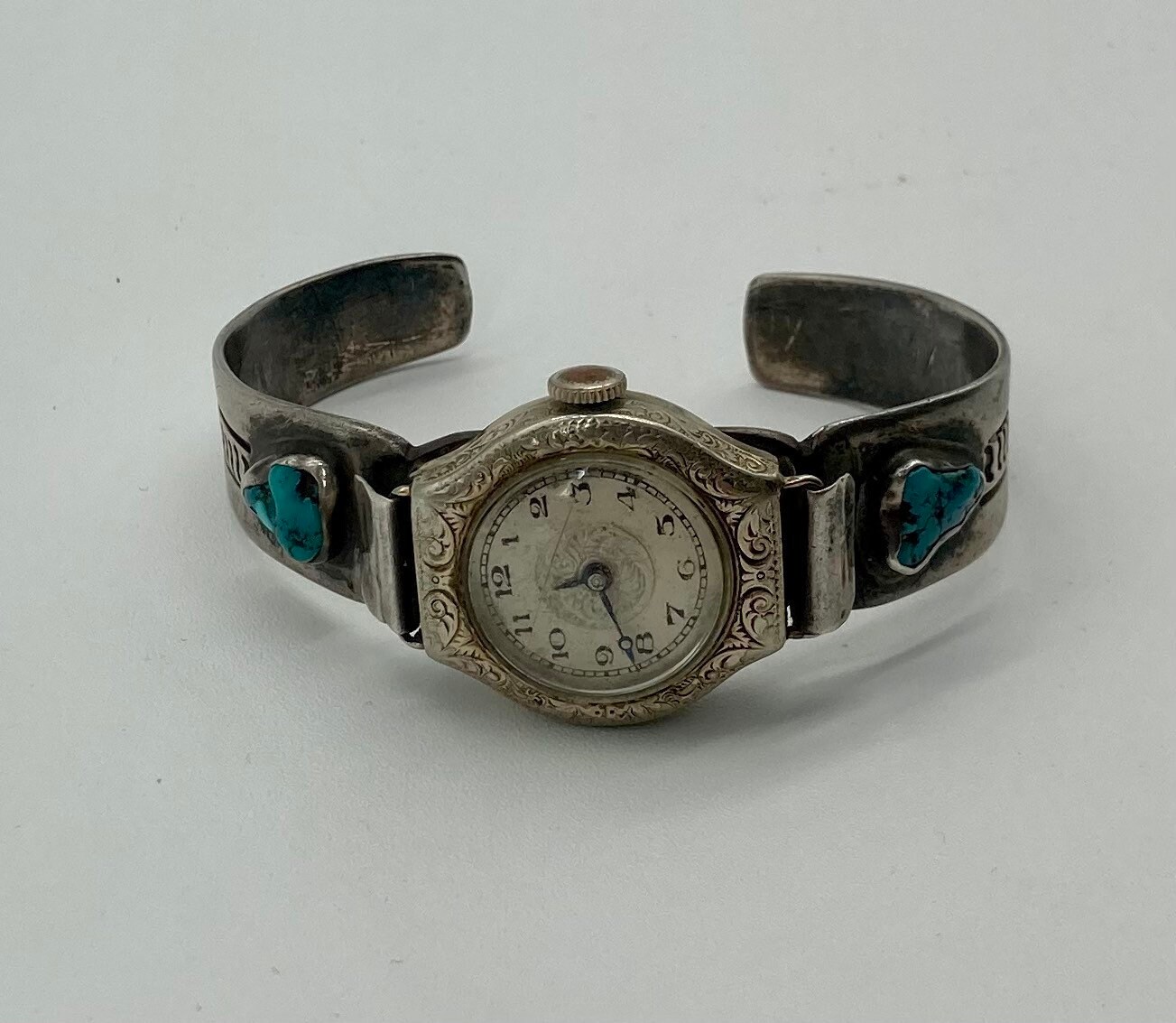Old Native American Made Ingot Silver Cuff Style Wrist Watch - Etsy