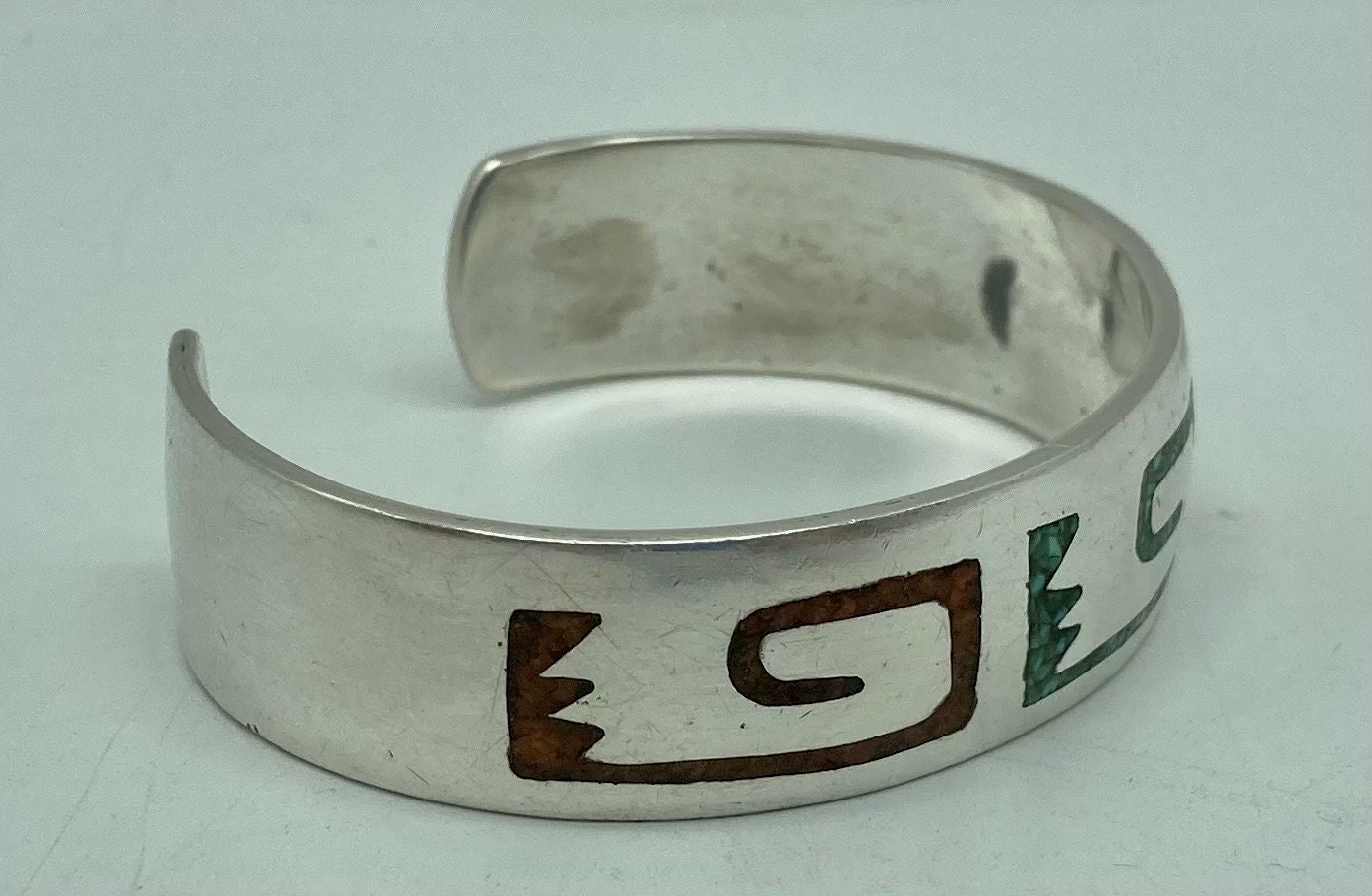 Carl Begay Signed Navajo Handmade Sterling Silver Cuff Bracelet With ...